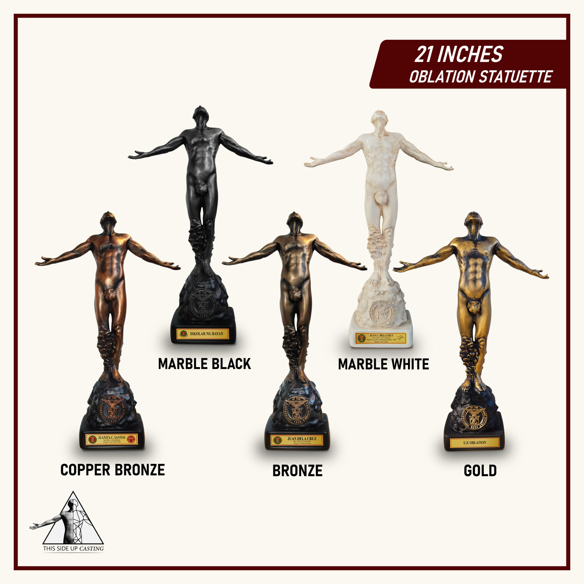 21″ Oblation Statuette - This Side UP Casting